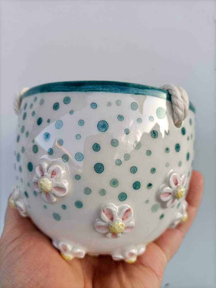 Hanging Ceramic Planter Ceiling Planter Hanging Vase - Etsy