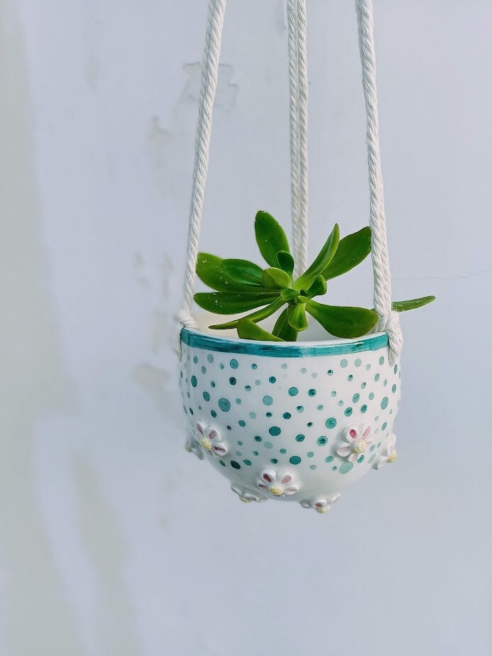 Hanging Ceramic Planter Ceiling Planter Hanging Vase - Etsy