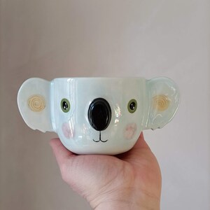 Koala Shaped Ceramic Vase, Animal Vase, Succulent Plant Pot, Koala ...