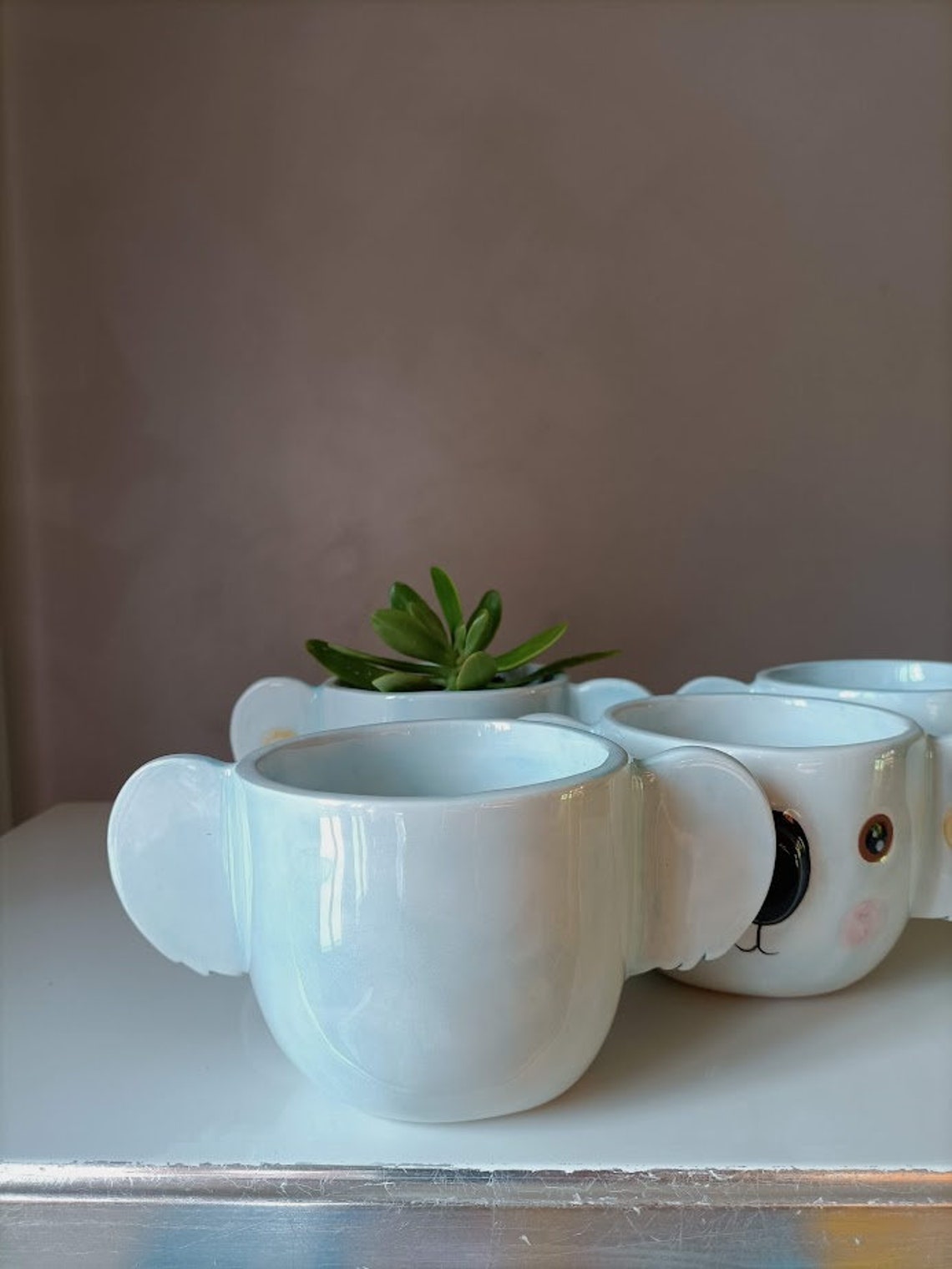 Koala Shaped Ceramic Vase Animal Vase Succulent Plant Pot - Etsy