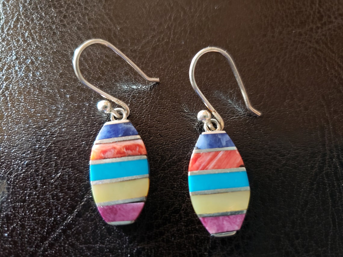 950 Peruvian Silver Jewelry Necklace Earrings W/natural - Etsy Ireland