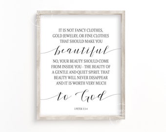 Bathroom Wall Art Bible Verse Scripture Christian Decor | Etsy