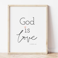 Printable Valentine's Day Party God is Love Religious Christian 11"x14 ...