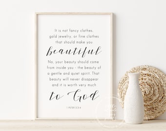 Bathroom Wall Art Bible Verse Scripture Christian Decor | Etsy