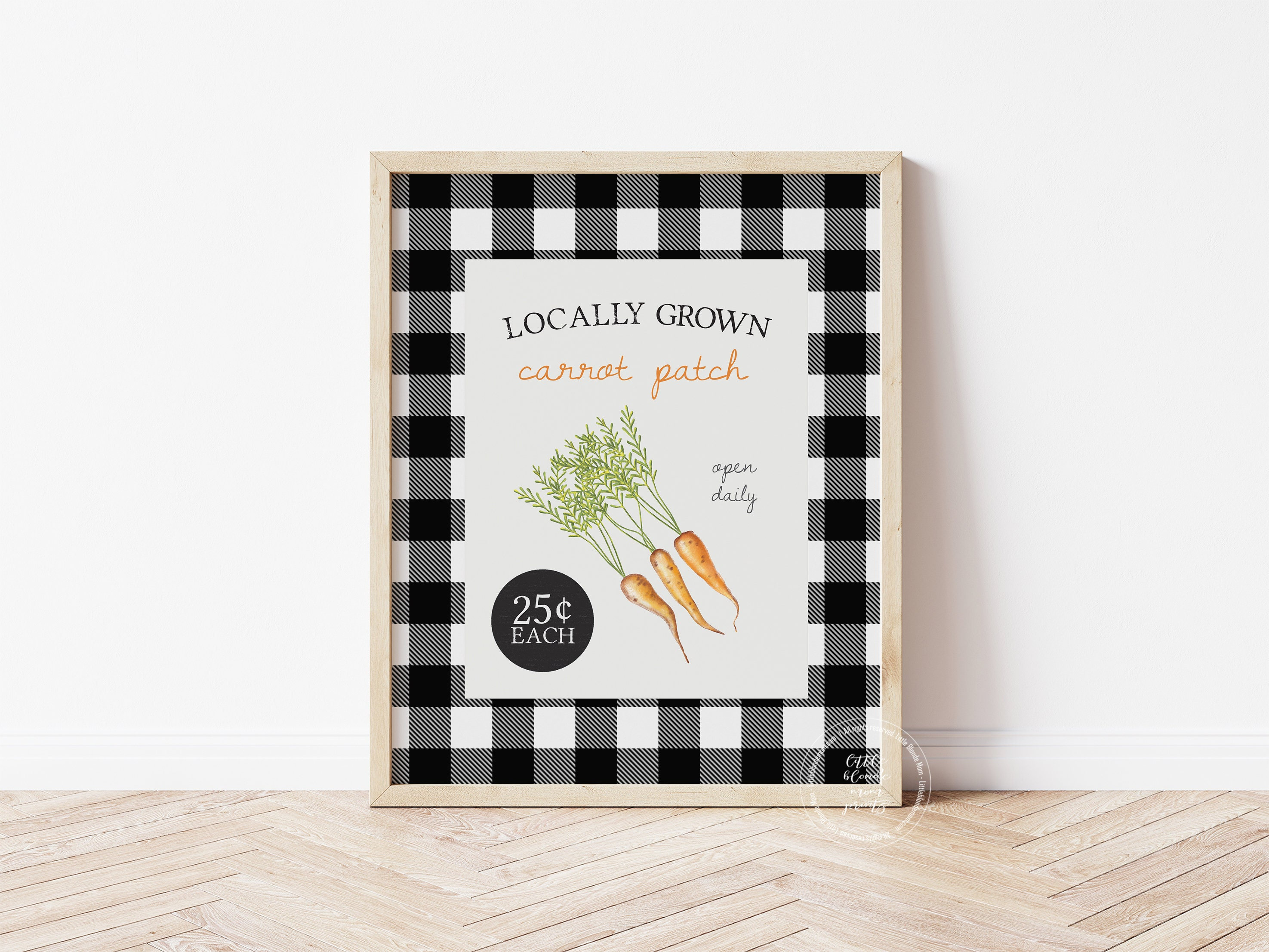 Carrot Patch | Easter Decor | Farmhouse Decor | Buffalo Check | Black ...
