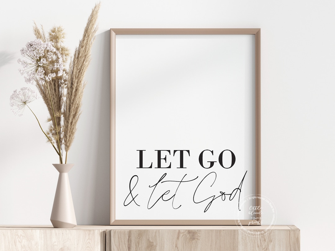 Let Go & Let God | Christian Wall Art | Scripture | Wall Decor | Living ...