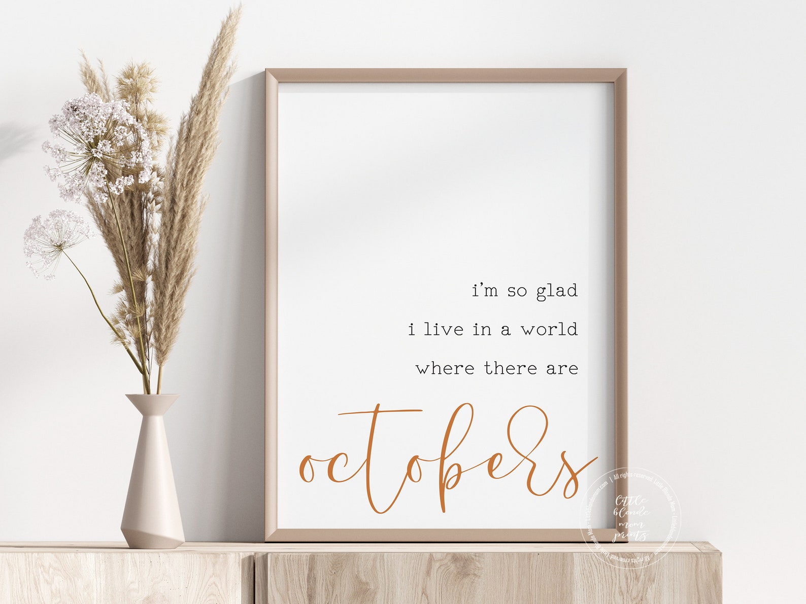 Fall Decor Print | Octobers| Printable Art | Autumn Home Decor Print ...