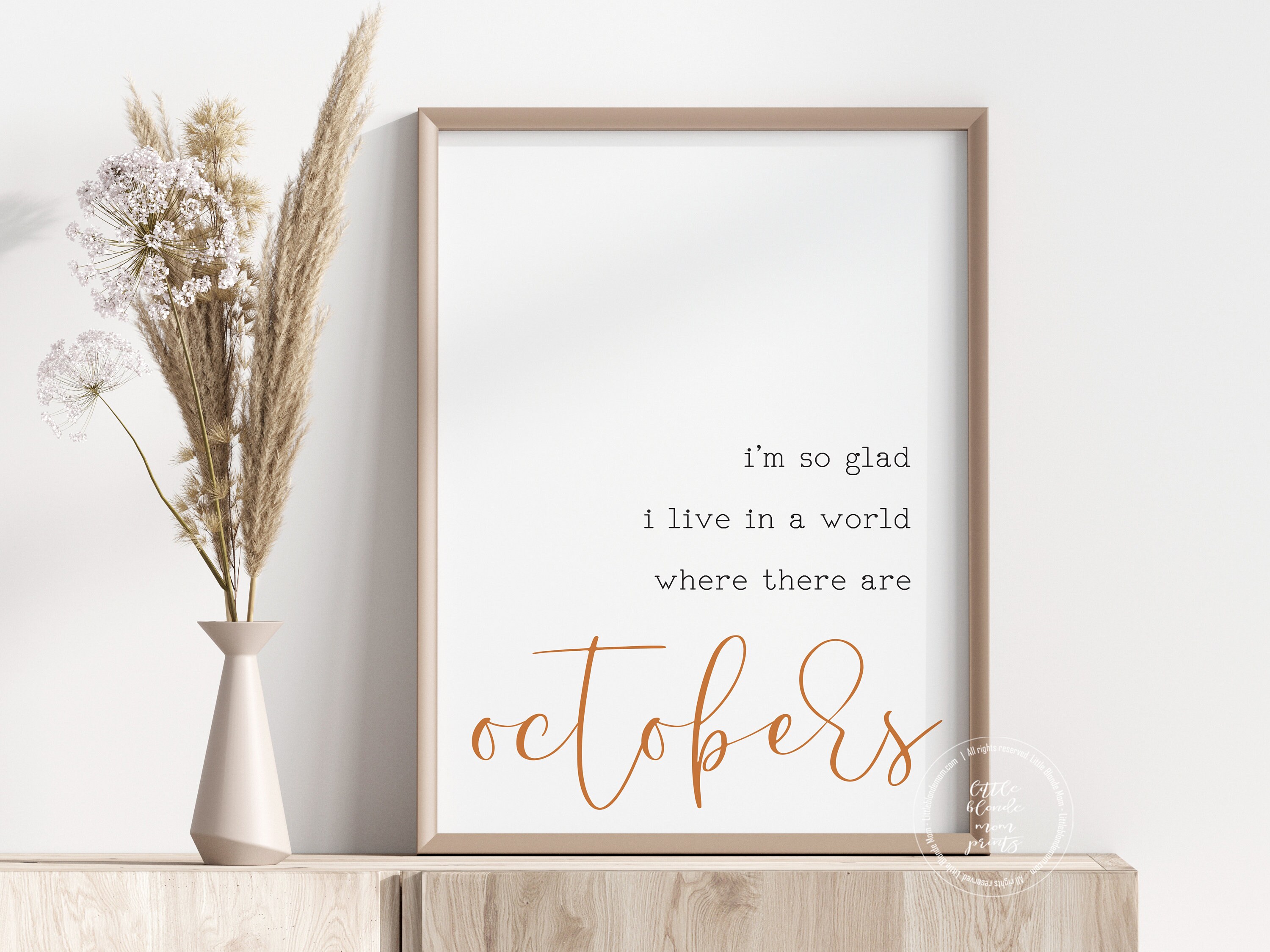 Fall Decor Print Octobers Printable Art Autumn Home Decor - Etsy