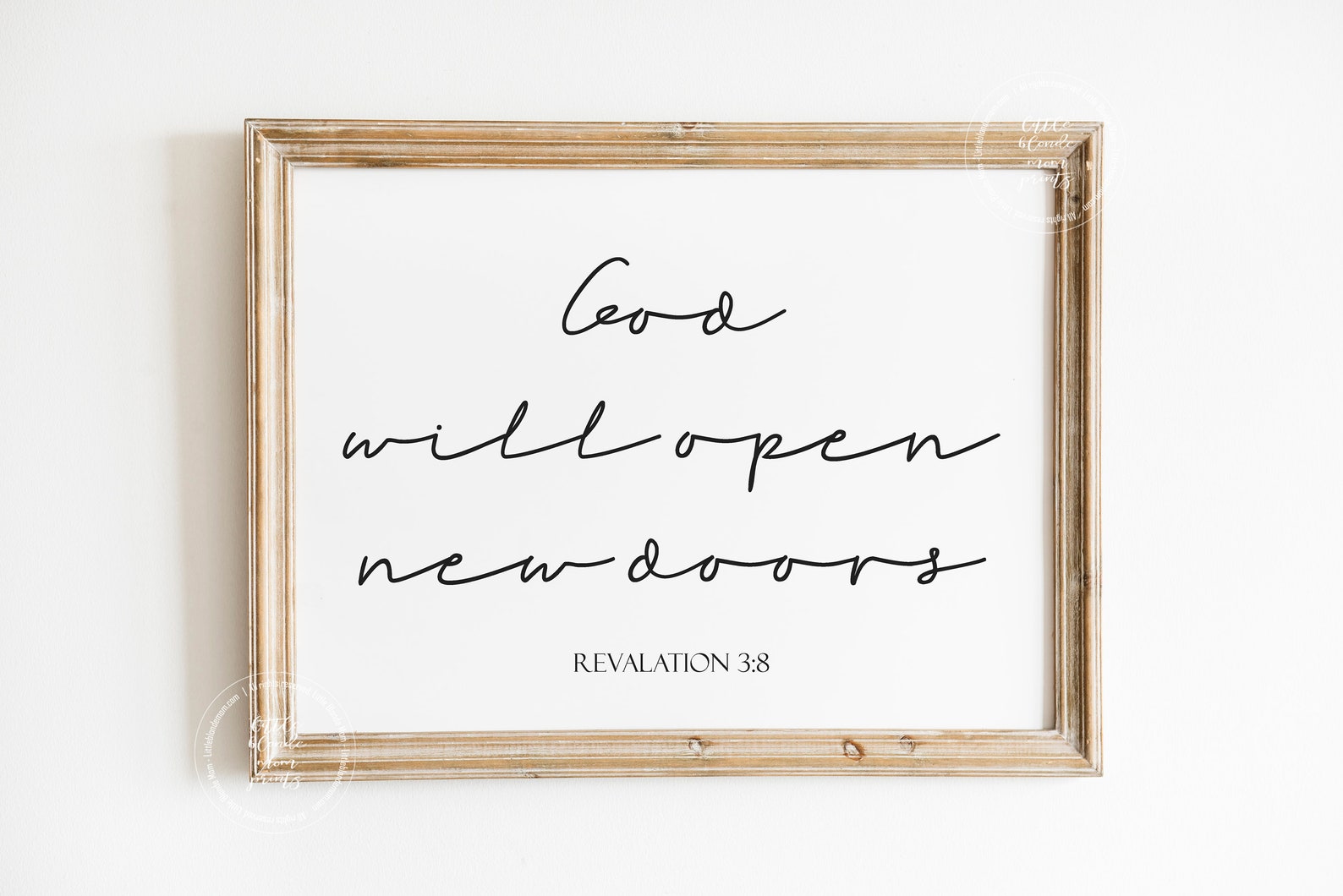 God Will Open New Doors Bible Verse Printable Christian | Etsy