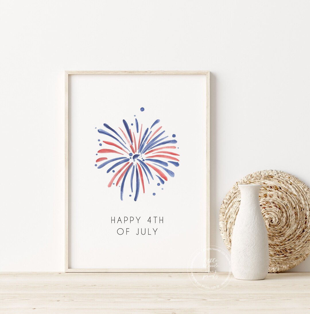 Patriotic Decor Print | 4th of July | Fireworks | Americana | USA Decor ...