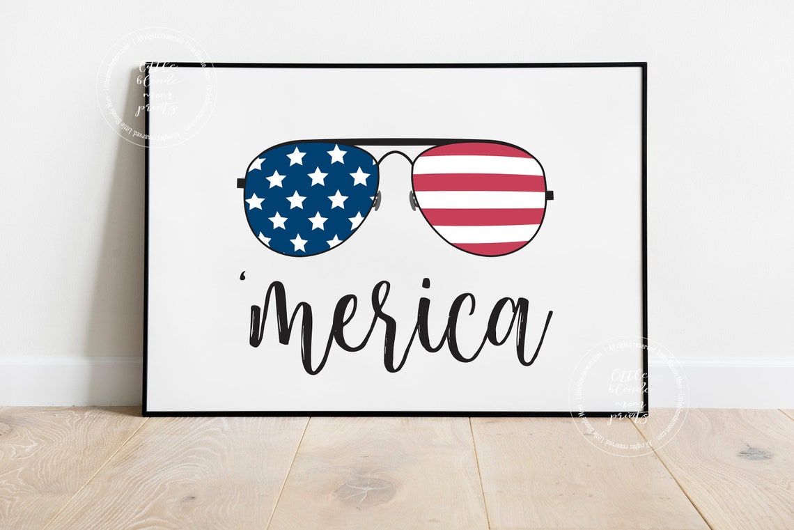 Patriotic Decor Printable 4th of July Memorial Day - Etsy