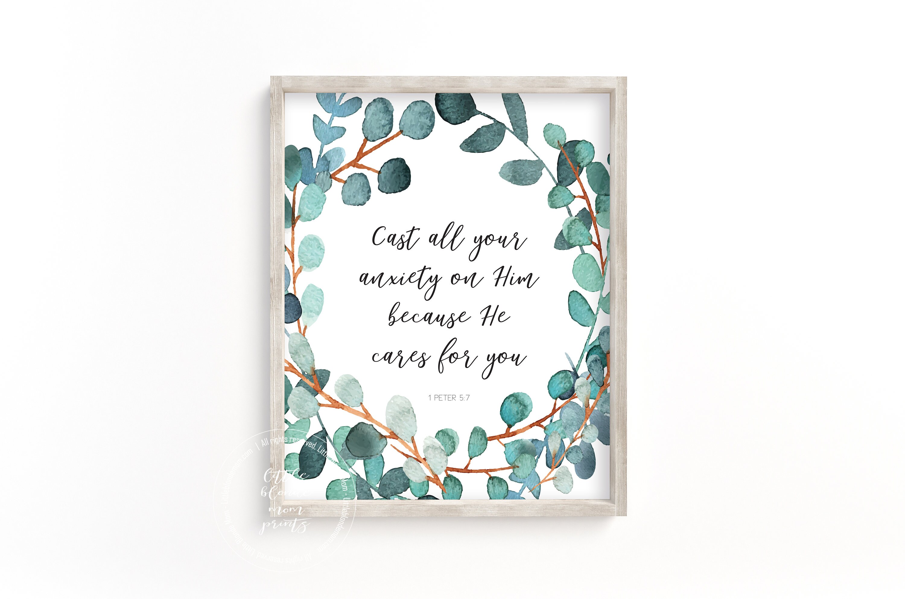 Scripture Wall Decor Bible Verse Anxiety & Stress Wall | Etsy