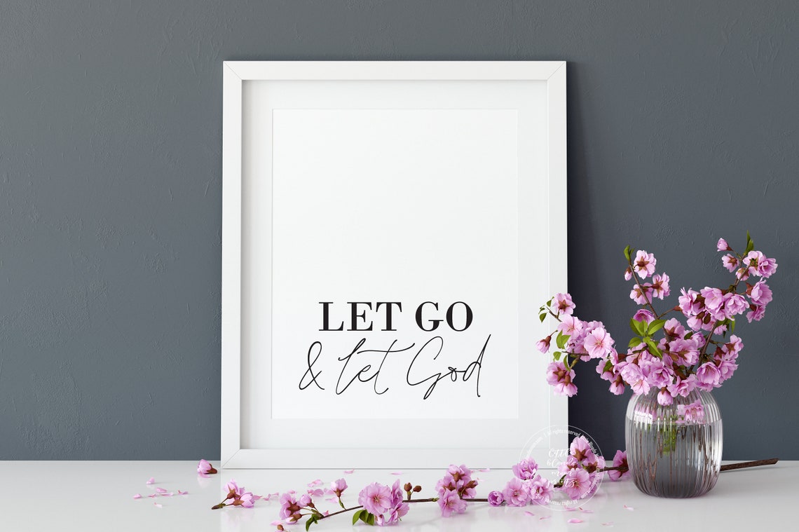 Let Go & Let God | Christian Wall Art | Scripture | Wall Decor | Living ...