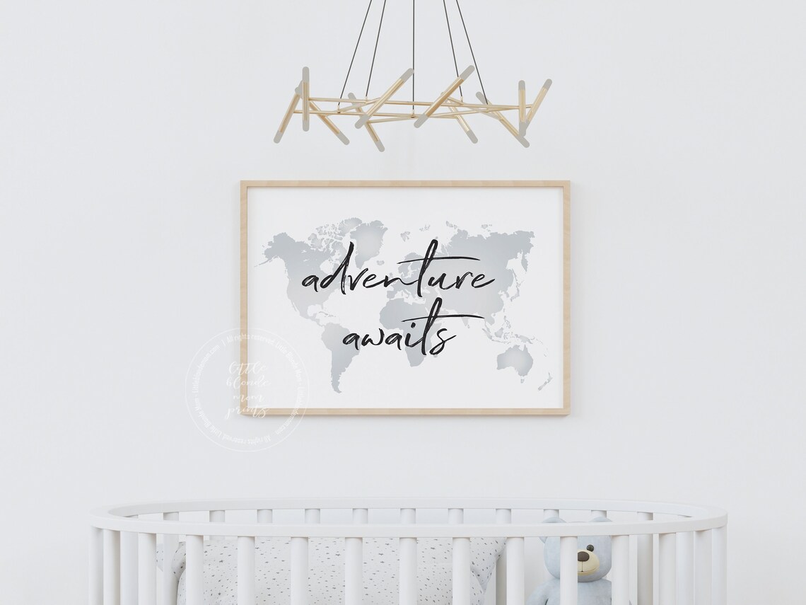 Adventure Awaits Wall Decor Map Wall Art Gallery Wall - Etsy