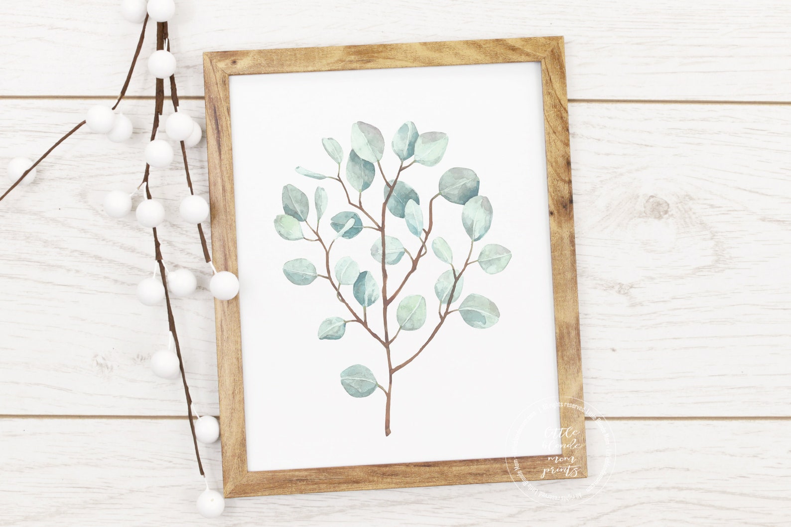 Eucalyptus Print | Beautiful Watercolor Plant Print | Farmhouse Wall ...