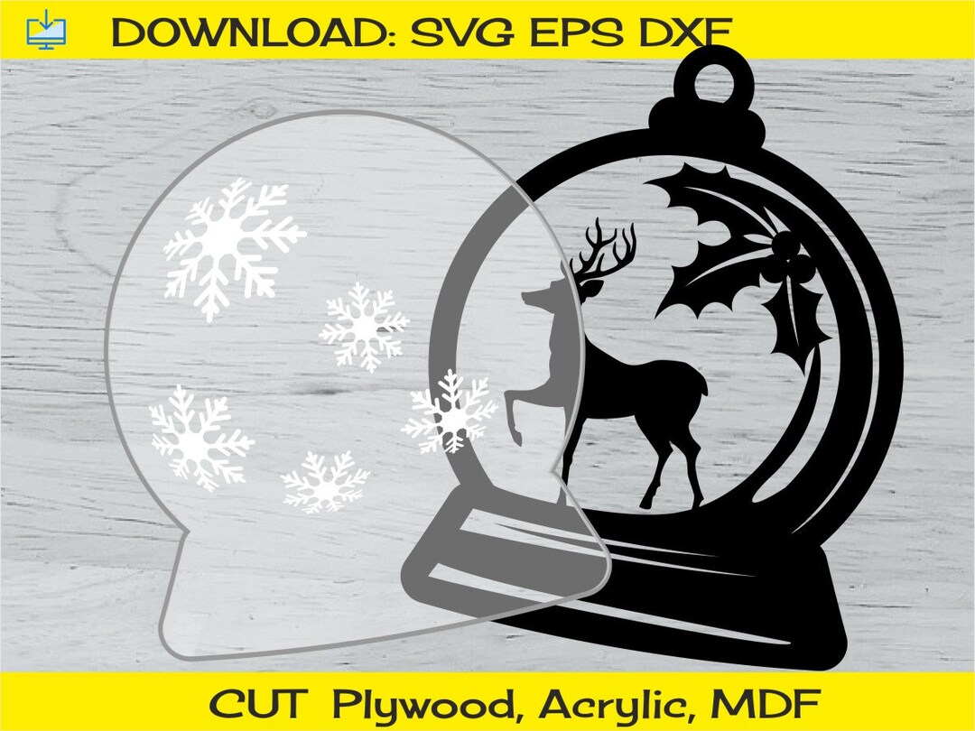 Christmas Ornaments Set, Snow Globe New Year Tree Decoration, Gift Tags ...