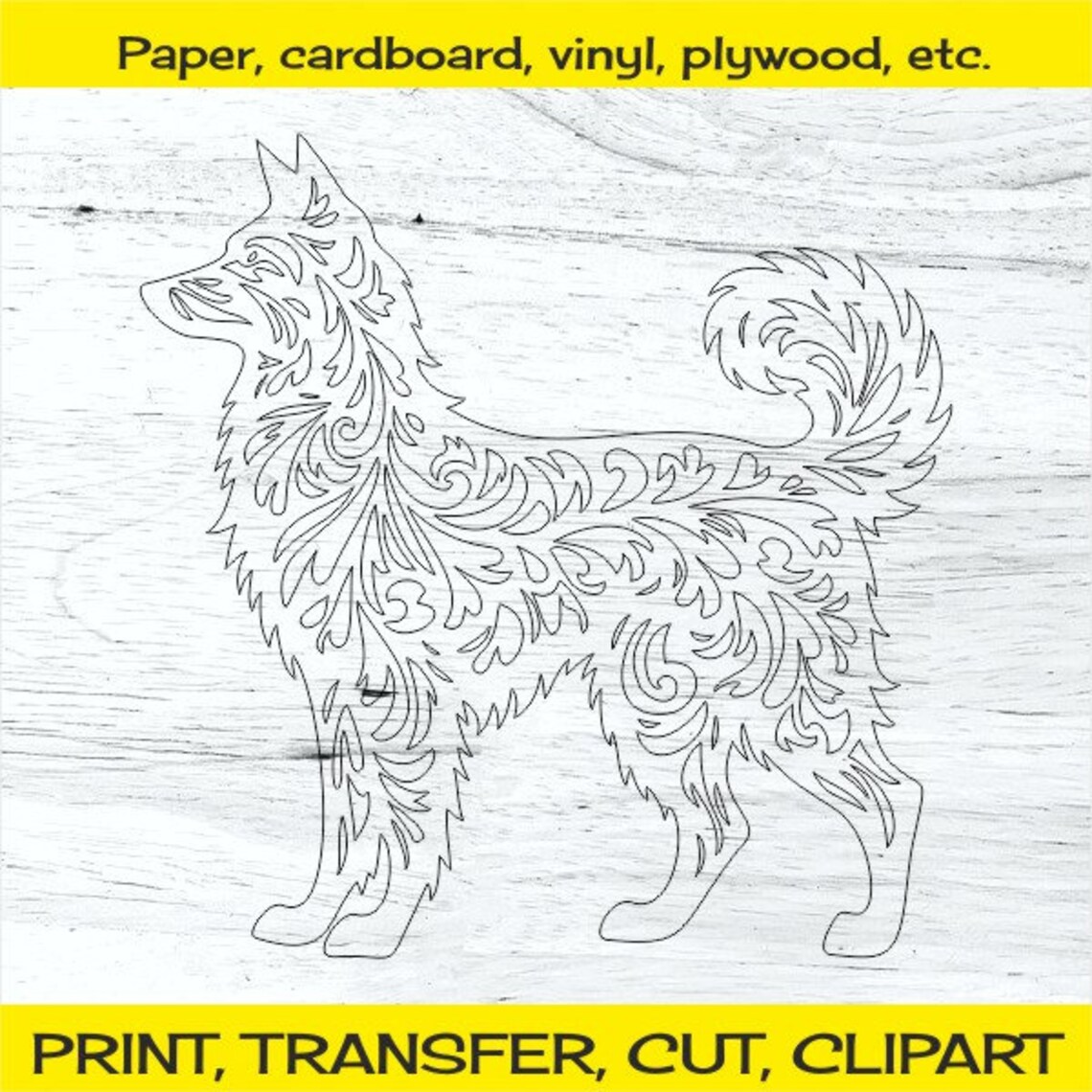Dog, Pet Clip Art, Papercraft, Graphic Element, Vinyl, Plywood, Acrylic ...