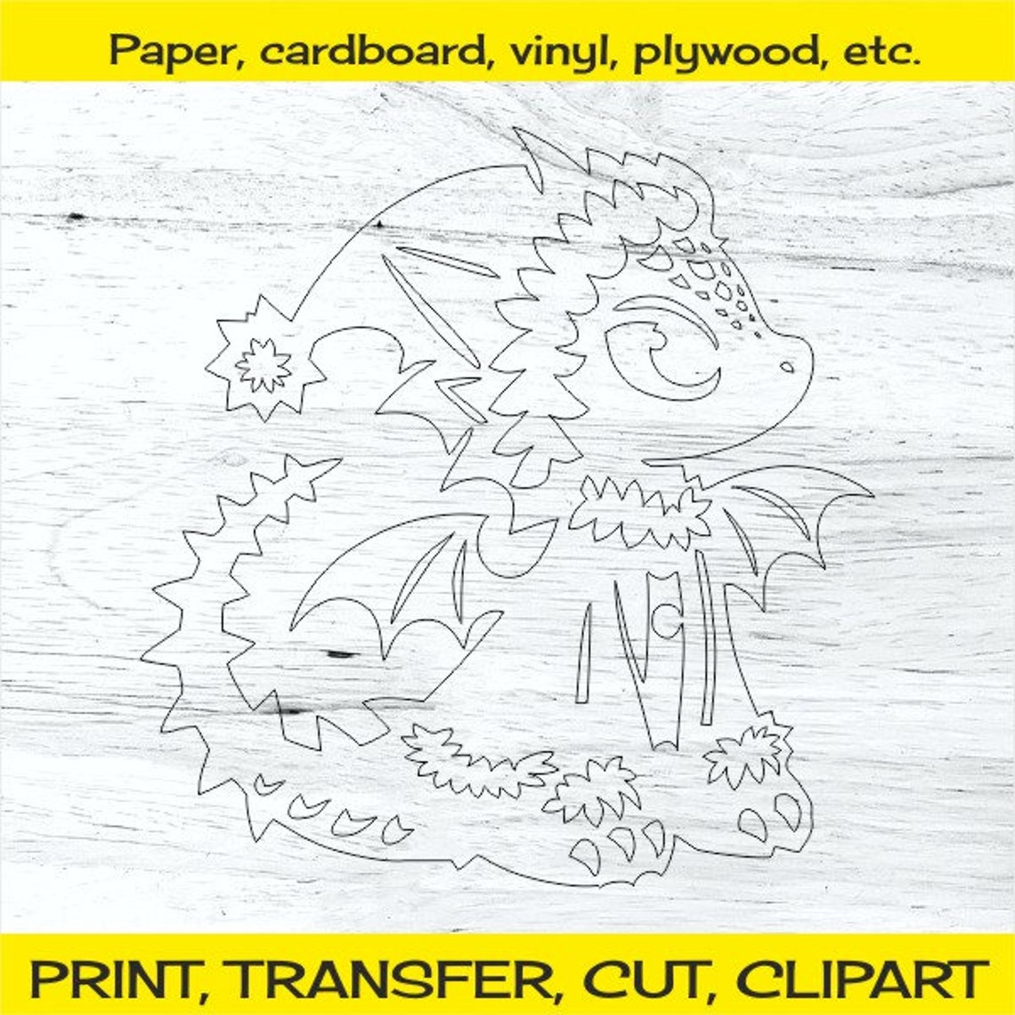 Christmas Dragon, Santa's Helper, Year of the Dragon Clipart, Paper ...