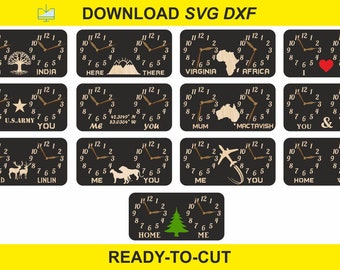 Dual Time Zone Clock - Etsy