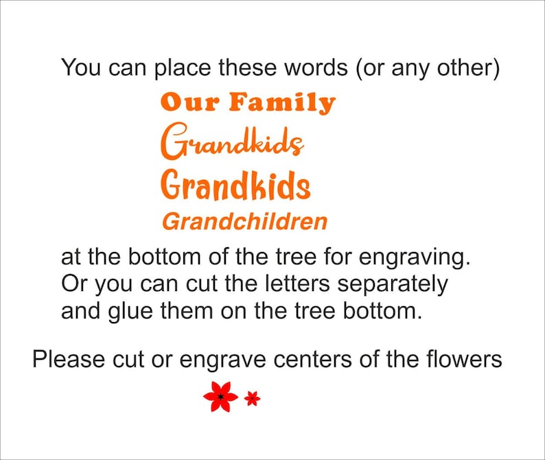 Grandkids Family Tree SVG DXF Files Tree of Life Hearts & - Etsy