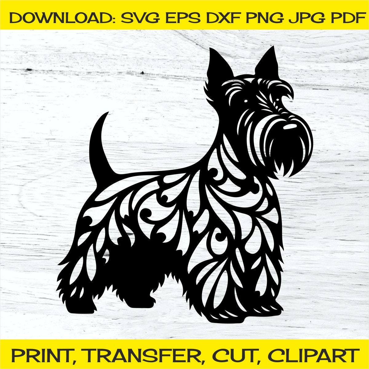 Scottish Terrier (scottie) Dog, Clip Art, Paper Craft, Graphic Element ...