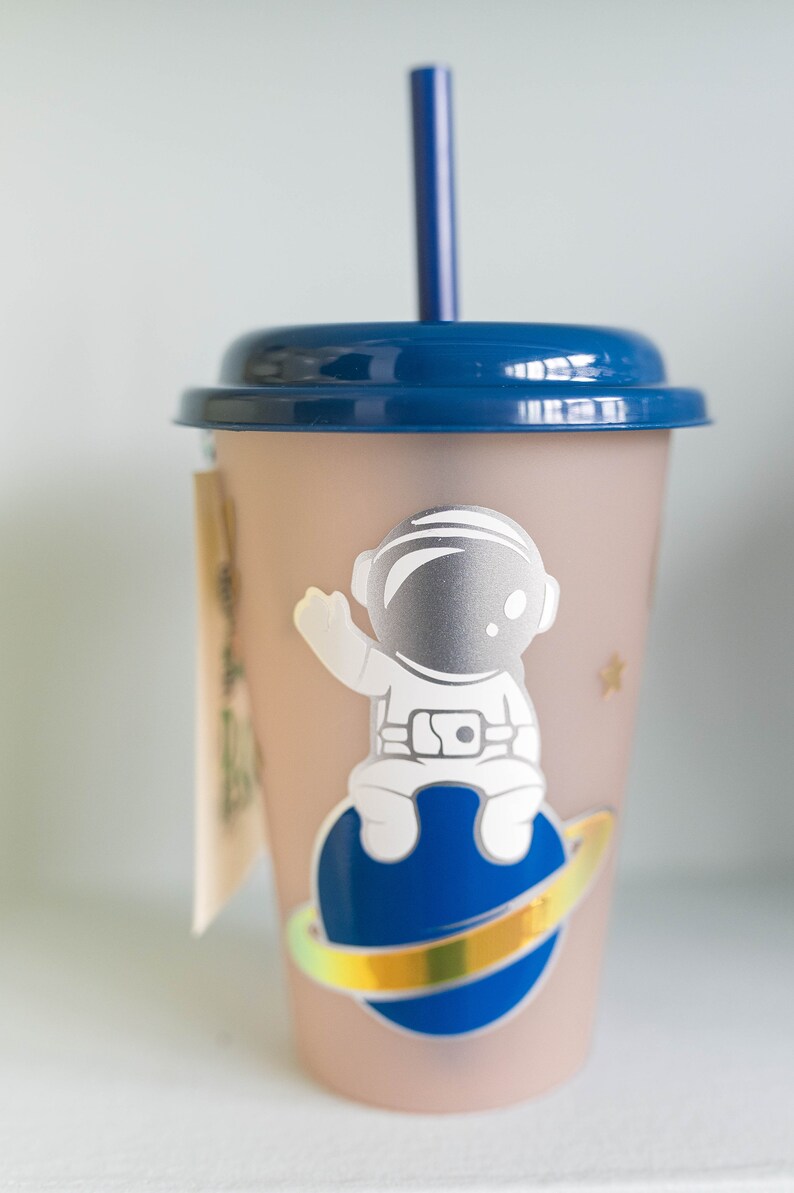 Space Theme Kids Cup Astronaut Earth Moon Planet Galaxy - Etsy