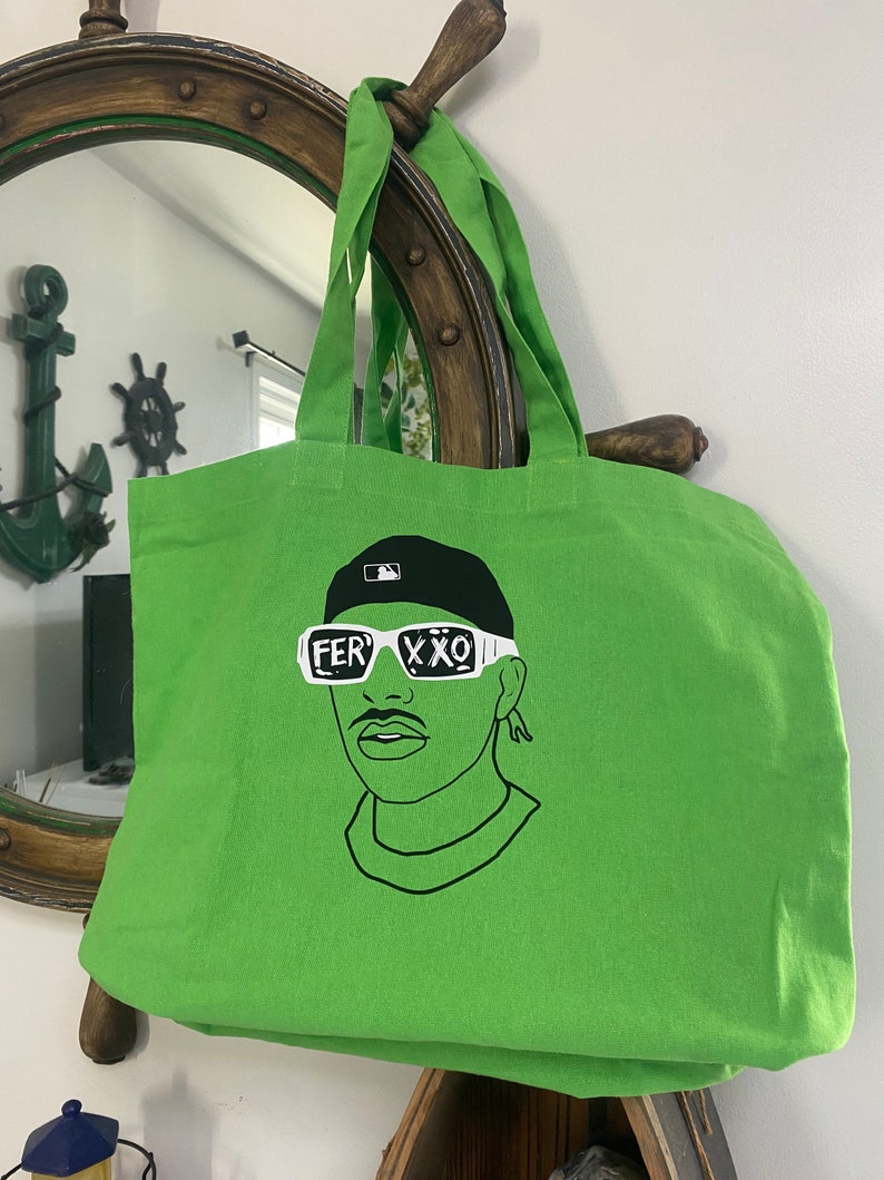 Ferxxo Merch Feid Tote Bag Team Ferxxo Mor Green Ferxoo - Etsy
