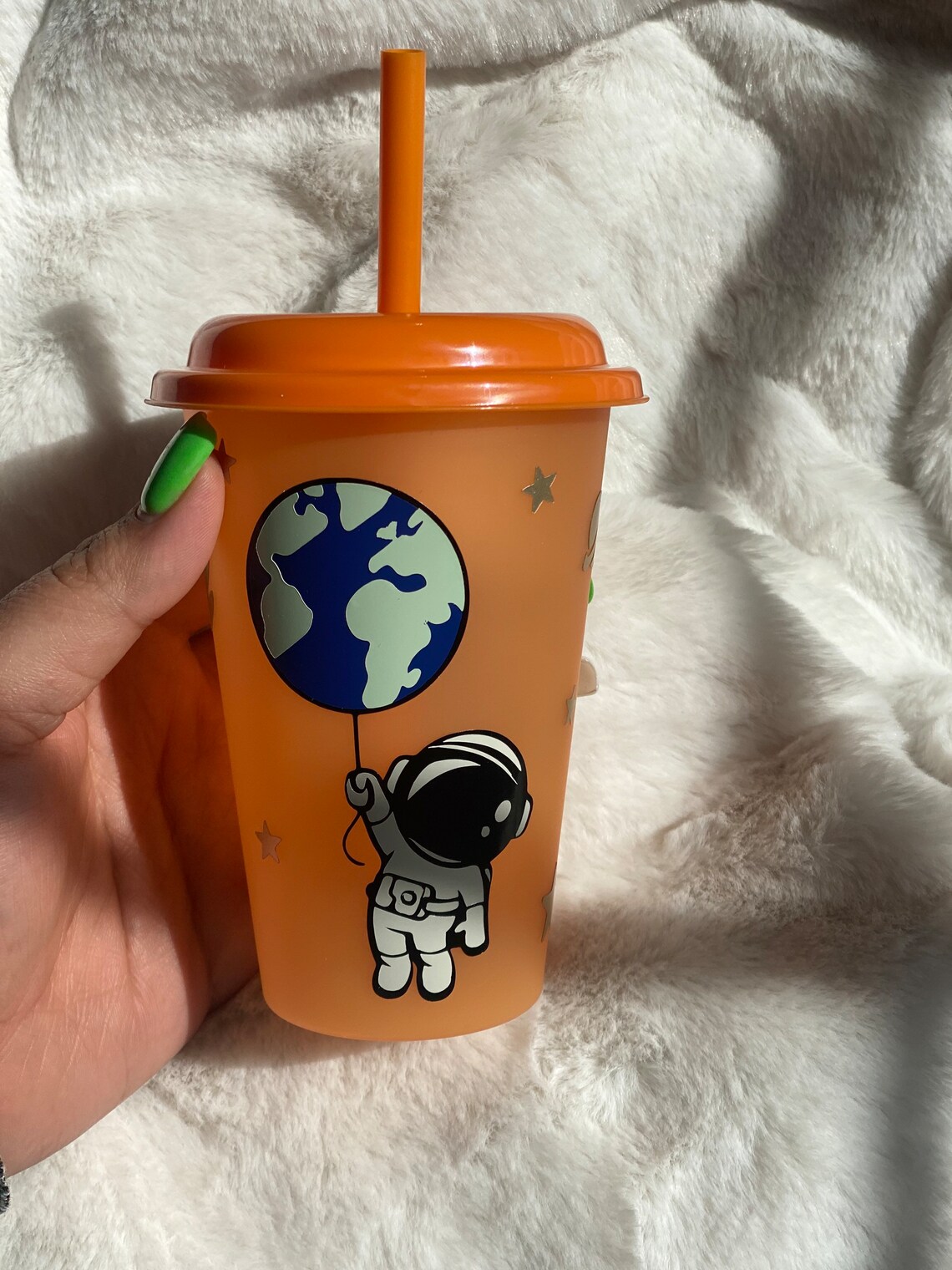 Space Theme Kids Cup Astronaut Earth Moon Planet Galaxy - Etsy