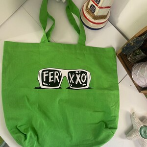 Ferxxo Merch Feid Tote Bag Team Ferxxo Mor Green Ferxoo - Etsy