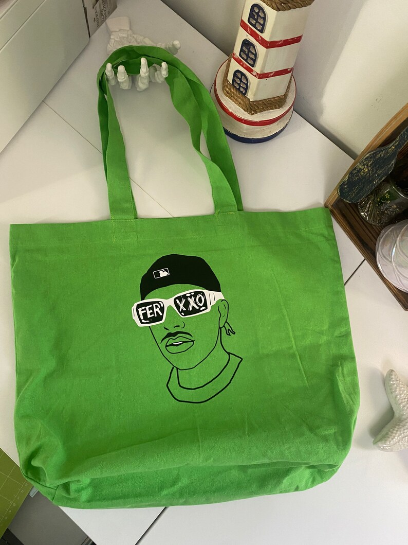 Ferxxo Merch Feid Tote Bag Team Ferxxo Mor Green Ferxoo - Etsy