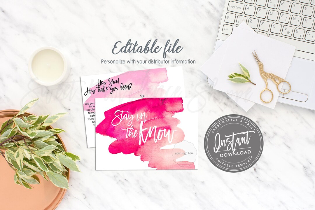 Essential Oil Savvy Post Card, Printable Postcard Template, Stay in the ...