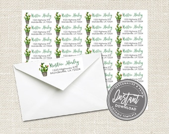Cactus Address Labels - Etsy