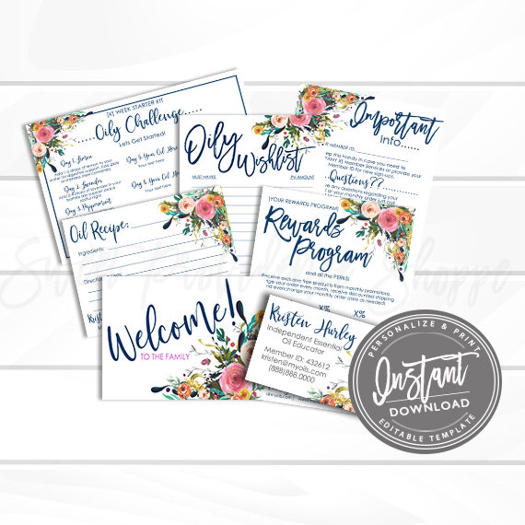 New Member Welcome Bundle, Essential Oil Distributor Kit, Editable ...