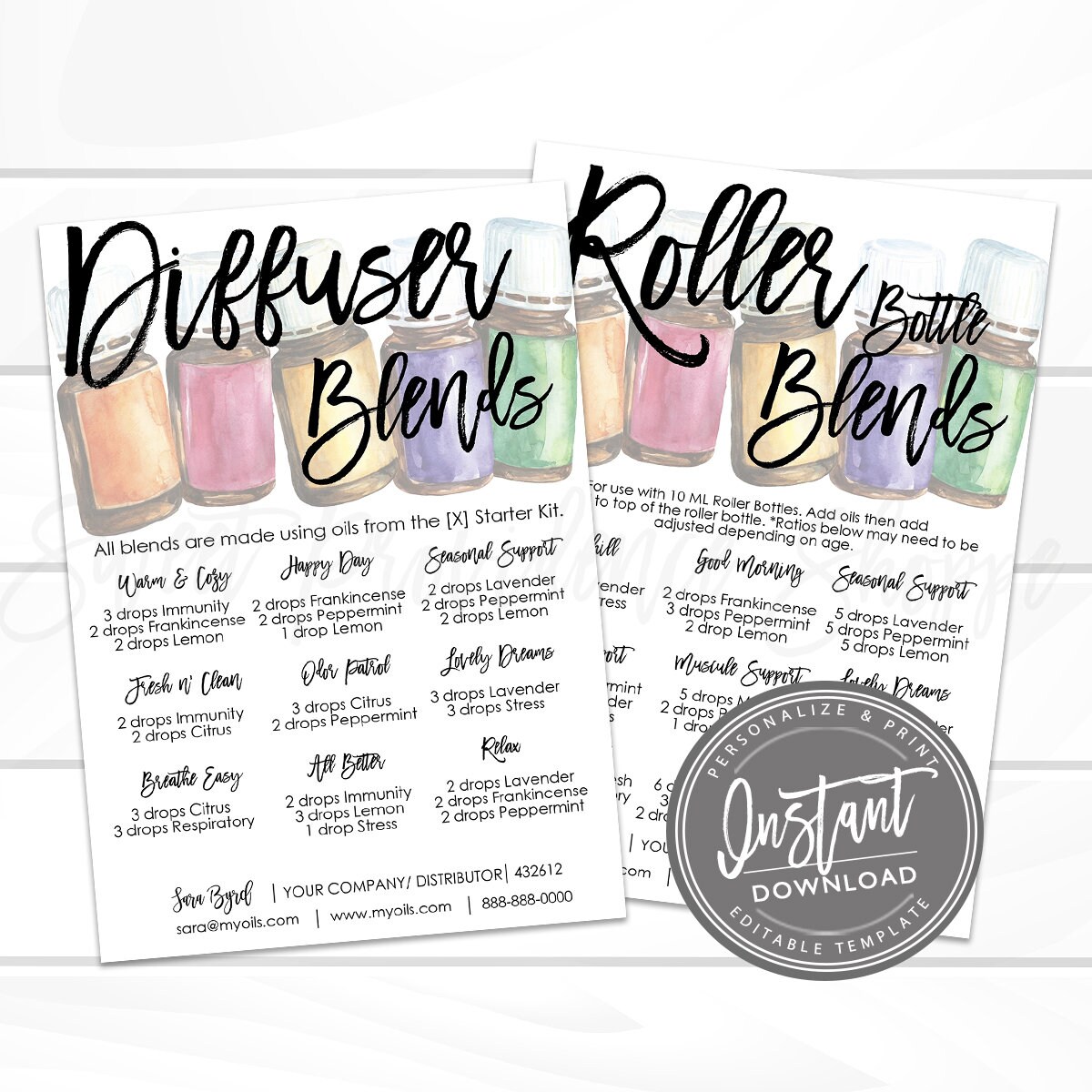Editable Diffuser Blends Template, Network Marketing, Diffuser and ...