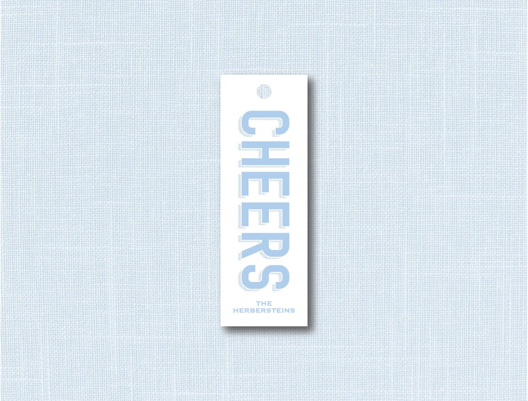 Personalized Rectangular Gift Tag, Custom Gift Tag, Cheers Gift Tag ...