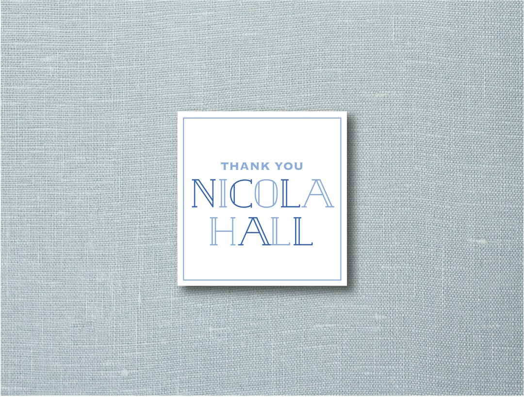 Personalized Enclosure Card, Custom Enclosure Card, Blue Enclosure Card ...
