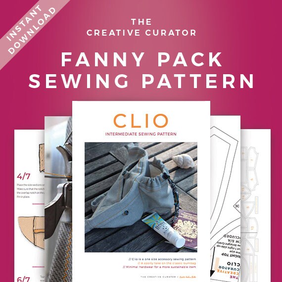 Fanny Pack Sewing Pattern, Festival Fanny Pack, Bumbag Sewing Pattern ...
