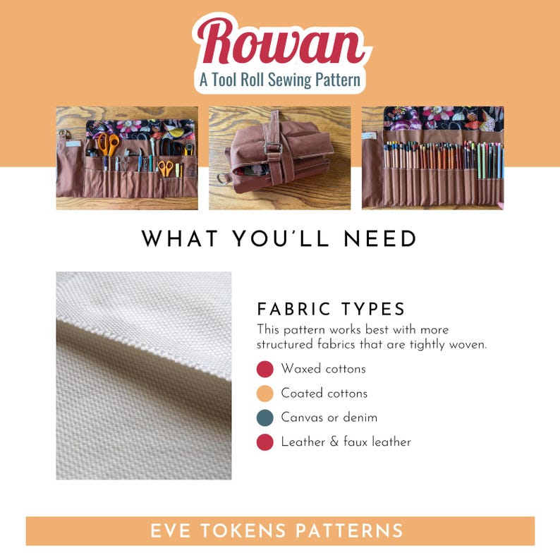 Rowan Tool Roll Sewing Pattern – DIY Craft & Artist Pen Roll Organizer ...