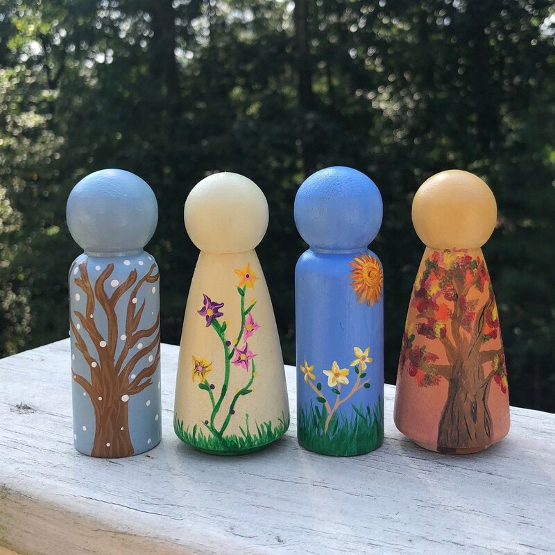 Seasons Peg Dolls - Etsy