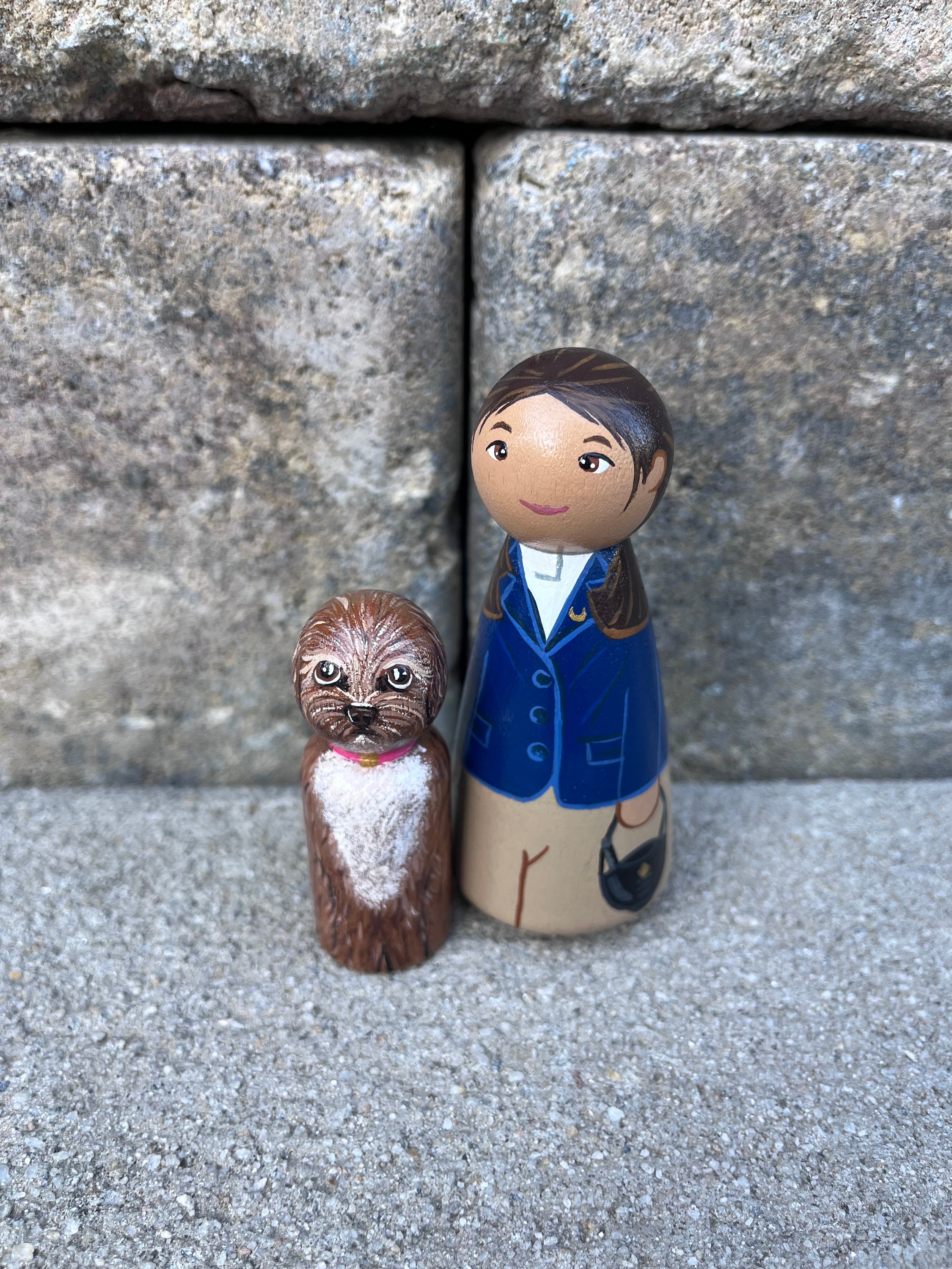 Custom Wooden Peg Doll, Peg Doll, Custom Peg Family, Peg People, Wooden ...