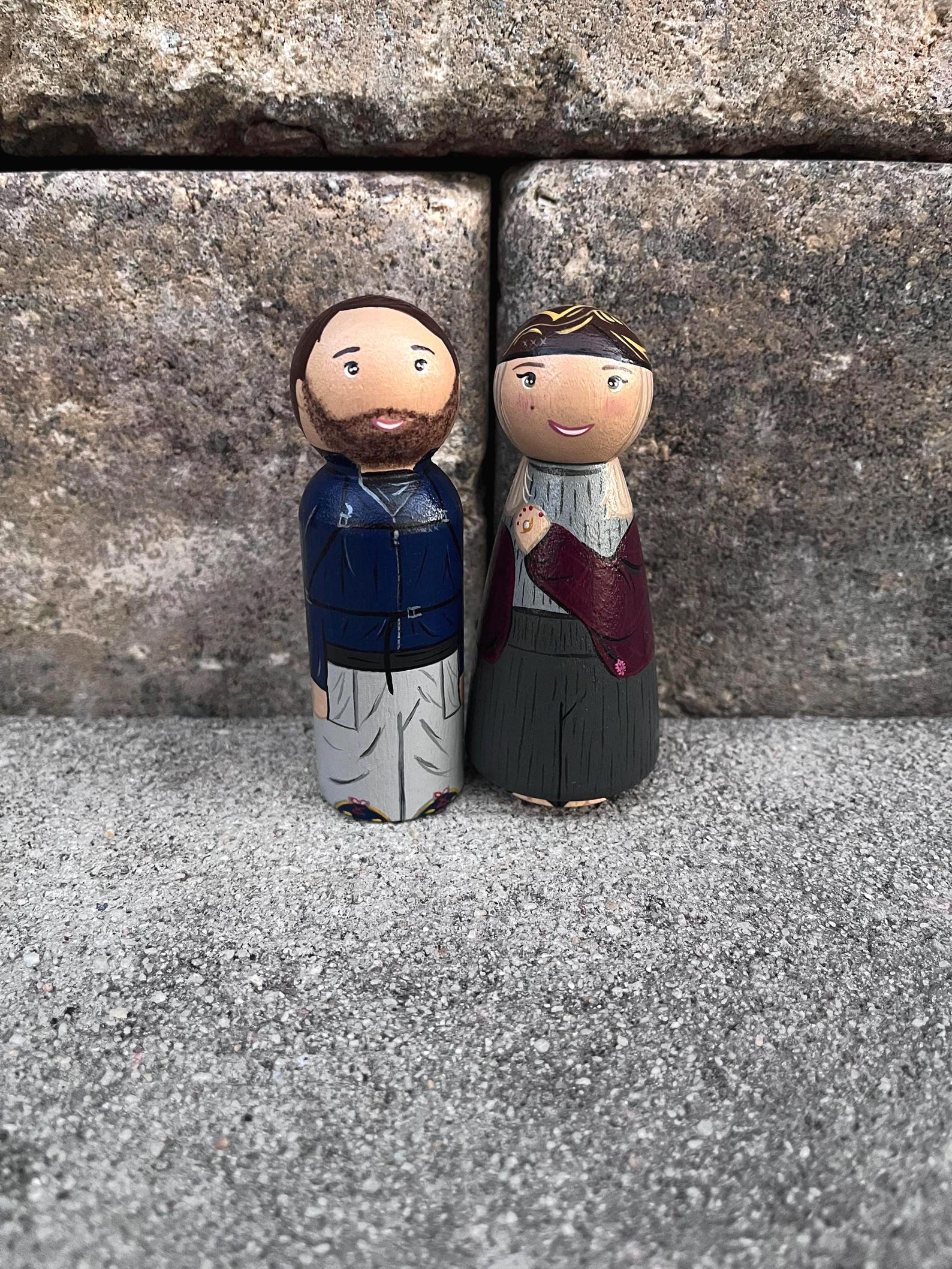 Custom Wooden Peg Doll, Peg Doll, Custom Peg Family, Peg People, Wooden ...