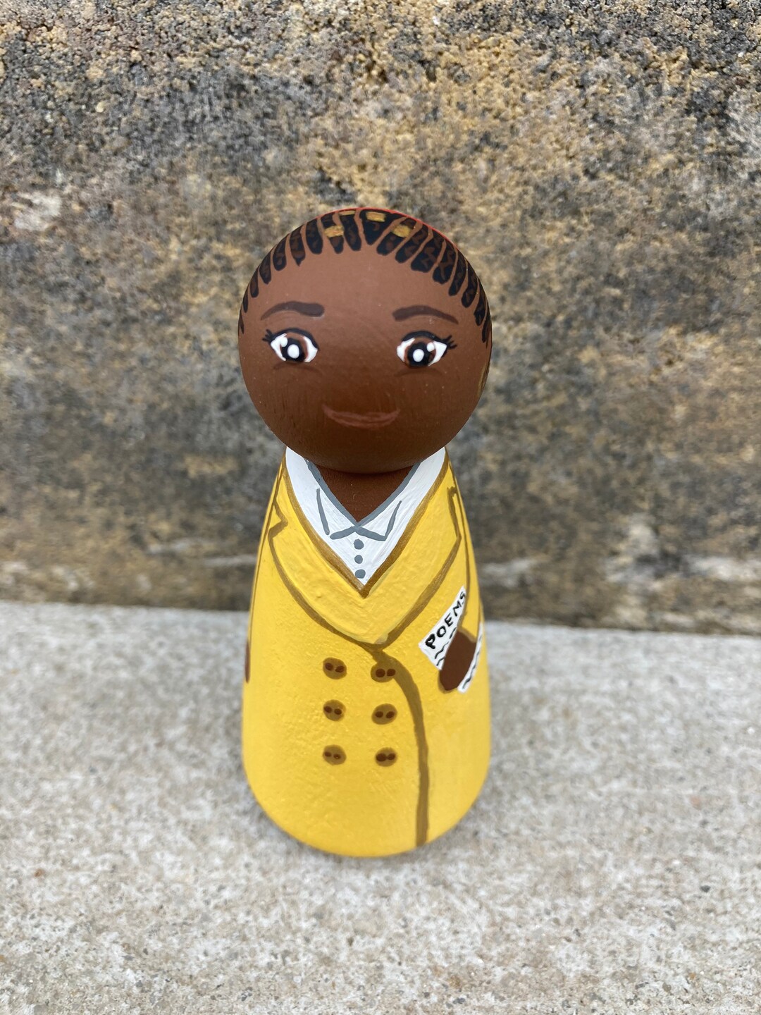 Amanda Gorman Peg Doll Unique Gift for Writers Amanda Gorman - Etsy