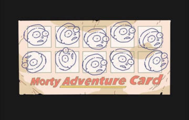 Morty Adventure Card PRE ORDER - Etsy