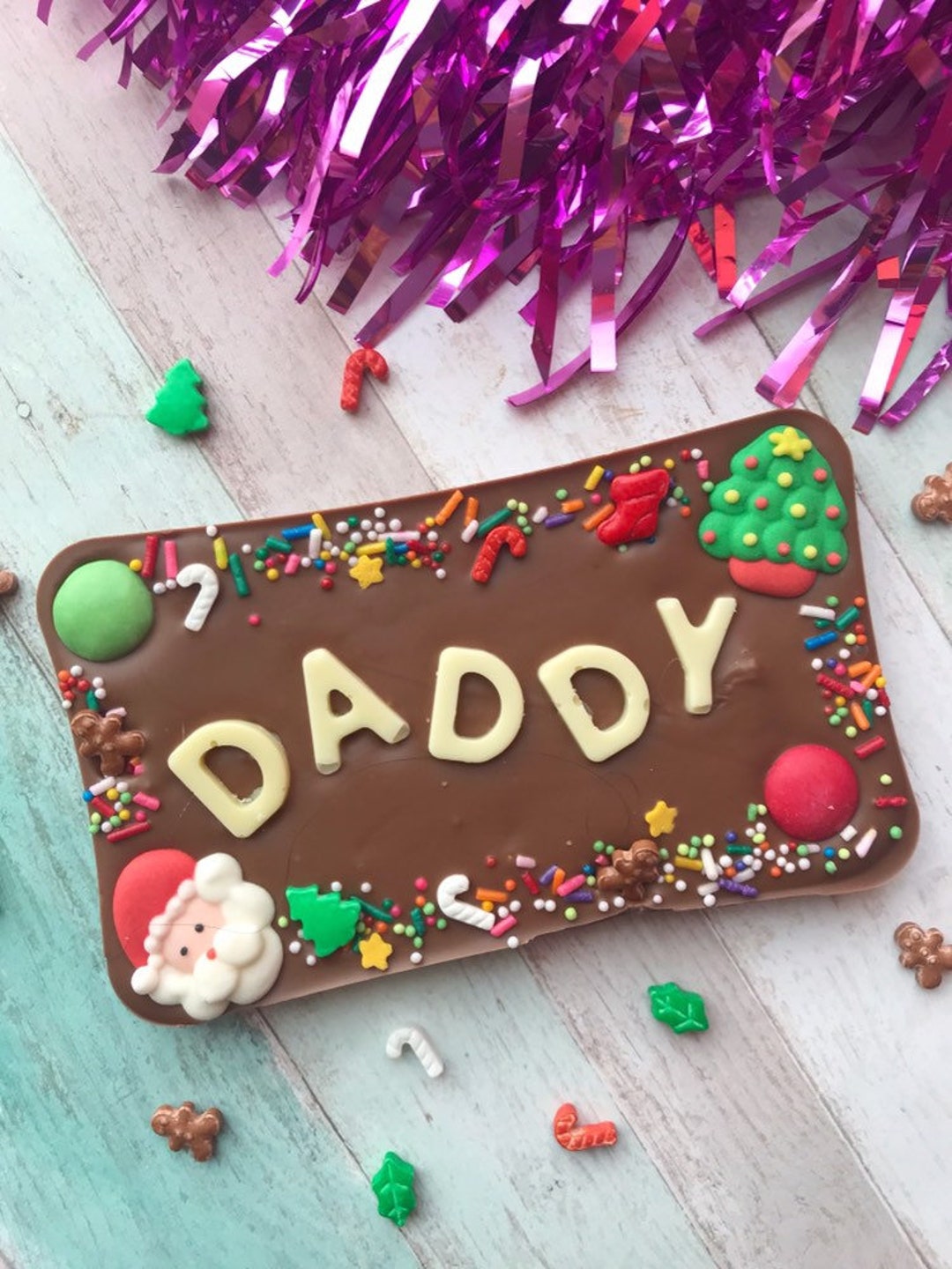 Daddy Chocolate Christmas Bar - Etsy