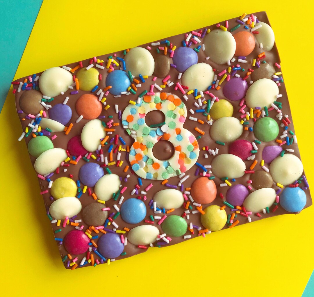 Chocolate Birthday Bar Number Chocolate - Etsy