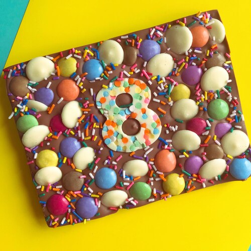 Birthday Number Chocolate Slab - Etsy
