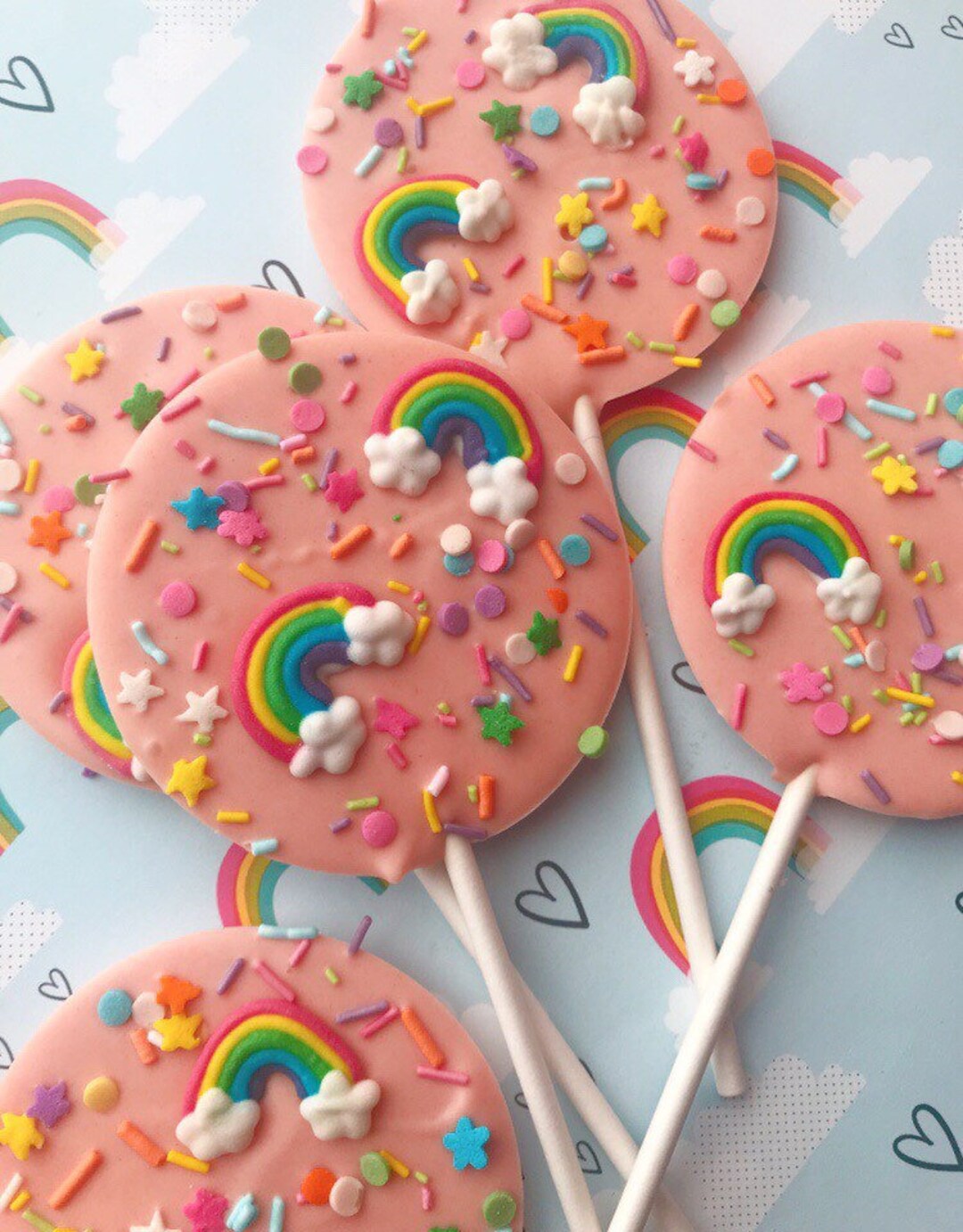 Rainbow Chocolate Lollipops - Etsy