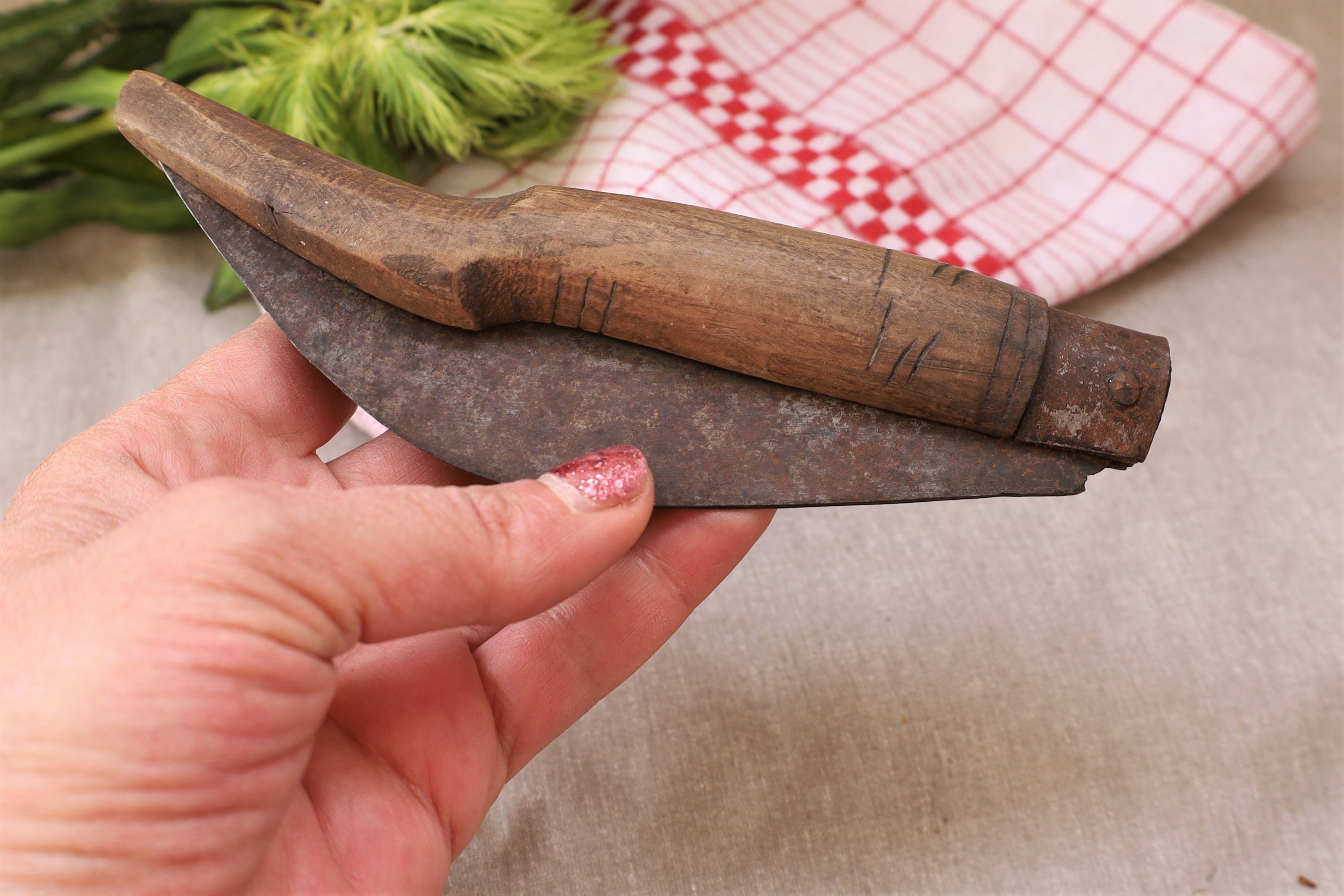 Antique Primitive Folding Knife, Vintage Folding Knife, Handmade ...