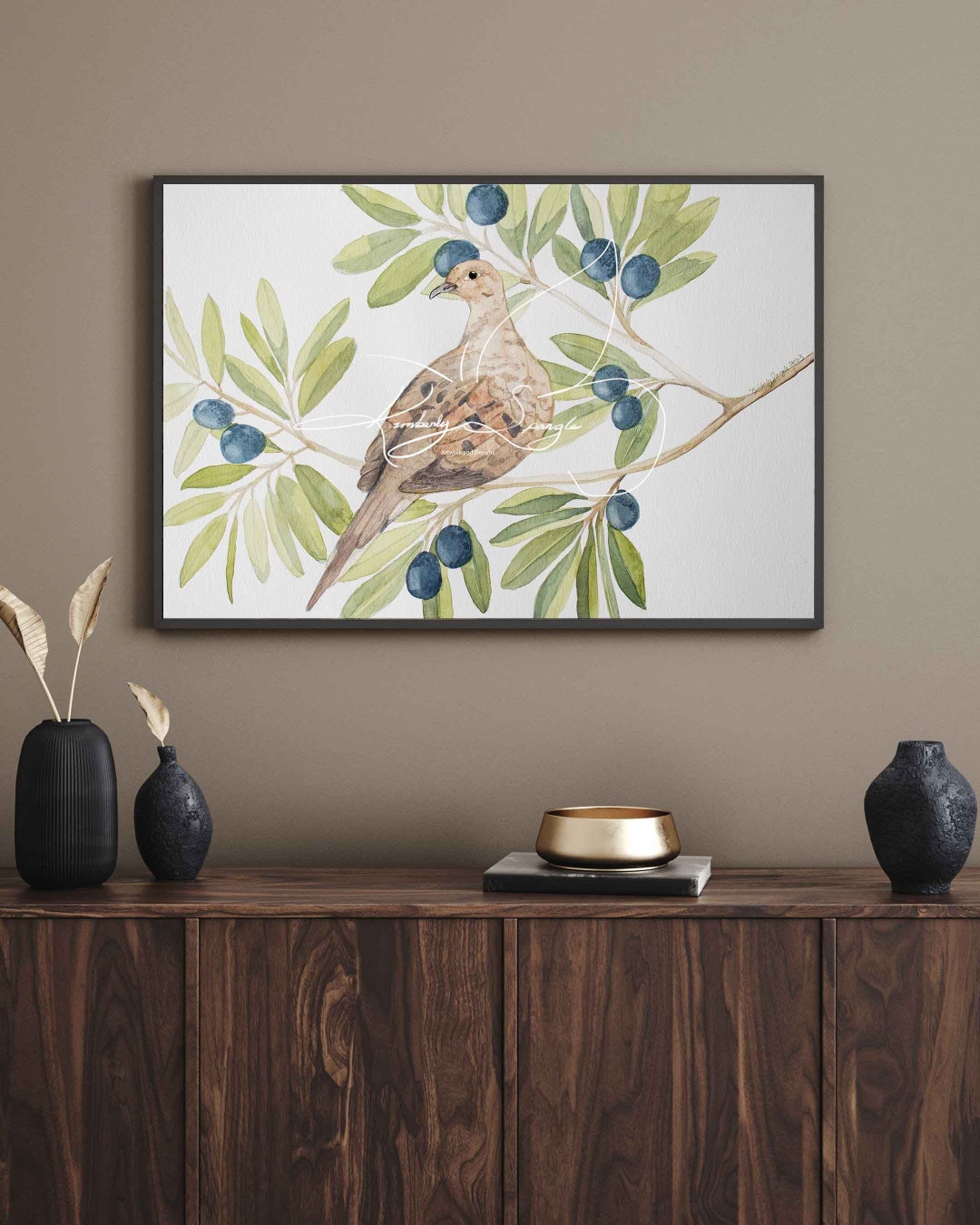 Dove Watercolor Painting - Morning Dove Serenity - Detailed Watercolor ...