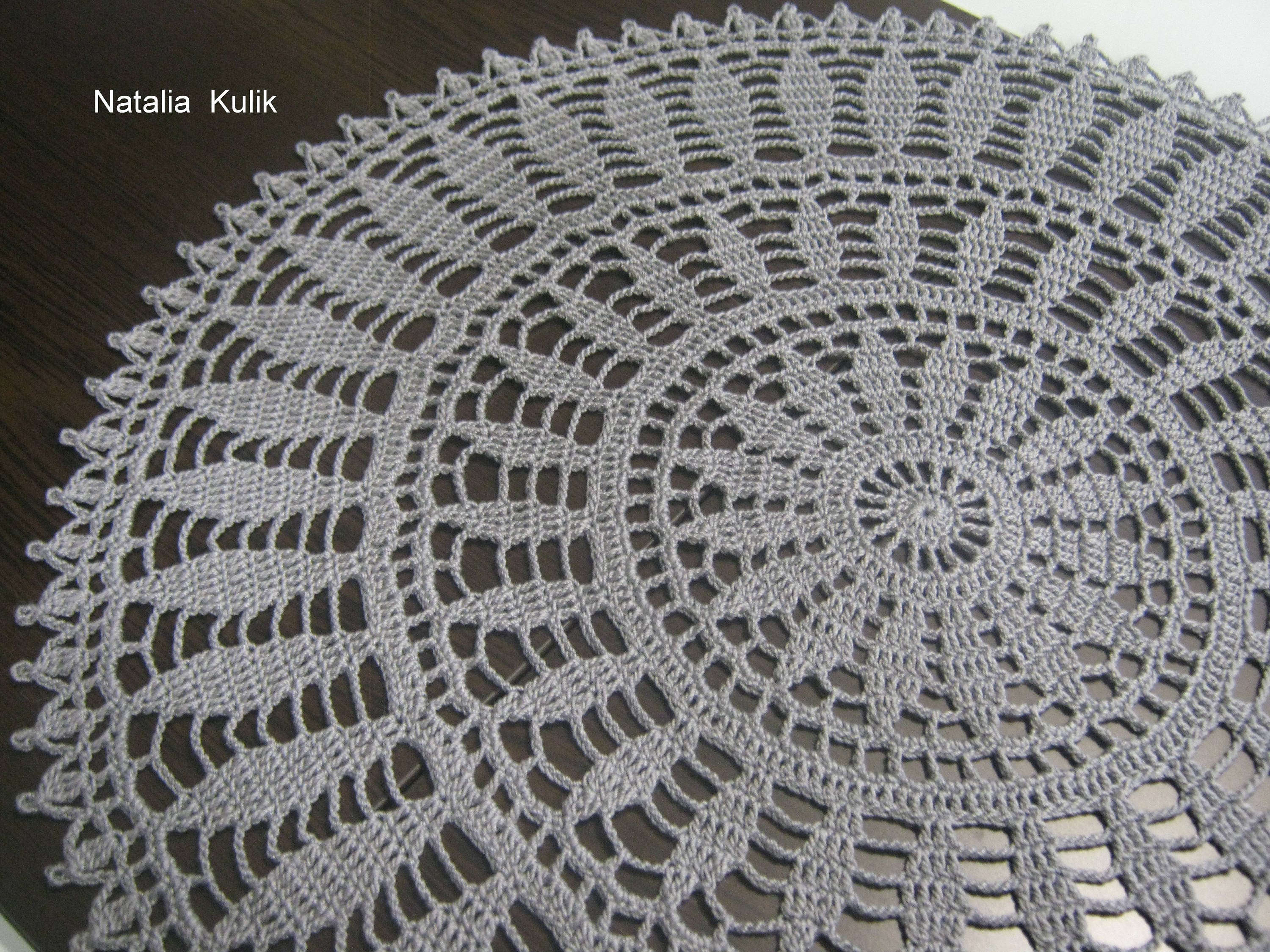 Crocheted Gray Doily for Table Decor Handmade Home - Etsy